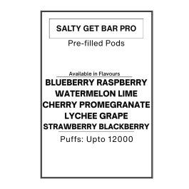 Salty GET Bar PRO Pre-filled Pods 28.5mg/mL | Shosha NZ